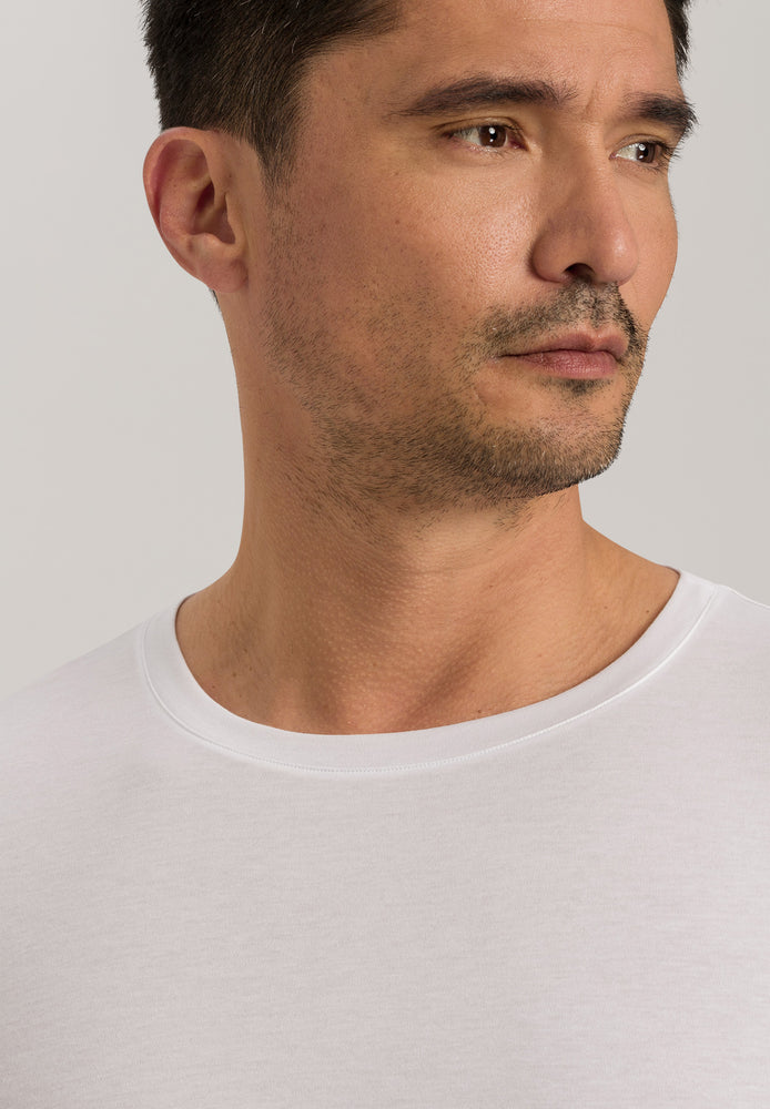 Sea Island Cotton Cotton Crew Neck T-Shirt | White 73174-101 – HANRO