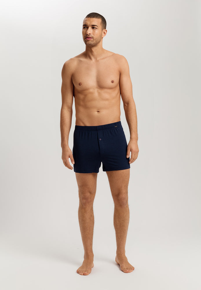 Casuals Single Jersey Boxer With Button Fly | Deep Navy 73207-1610 – HANRO