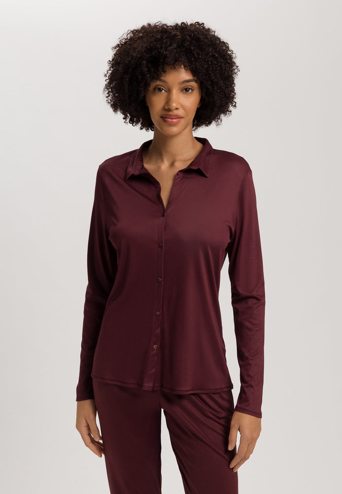 Grand Central Silk Blend Shirt | Vivid Brown 77305-2421 – HANRO